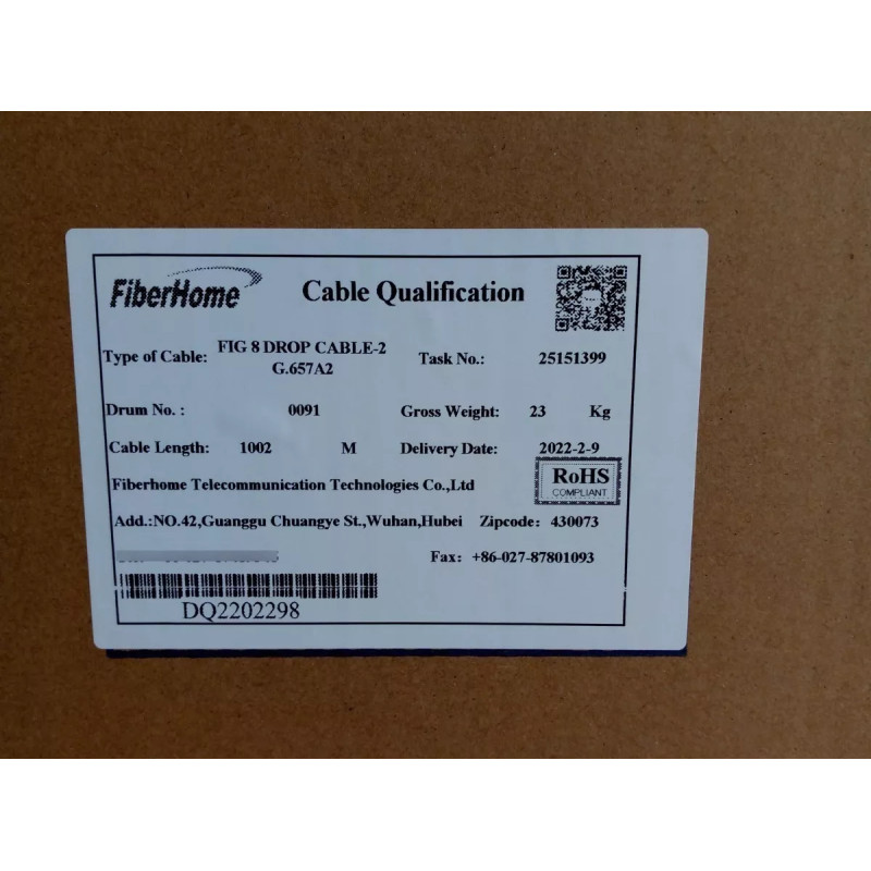 Fibra Óptica 1km 2hilos Con Mensajero Linkedpro Ic-fig8a2-2c